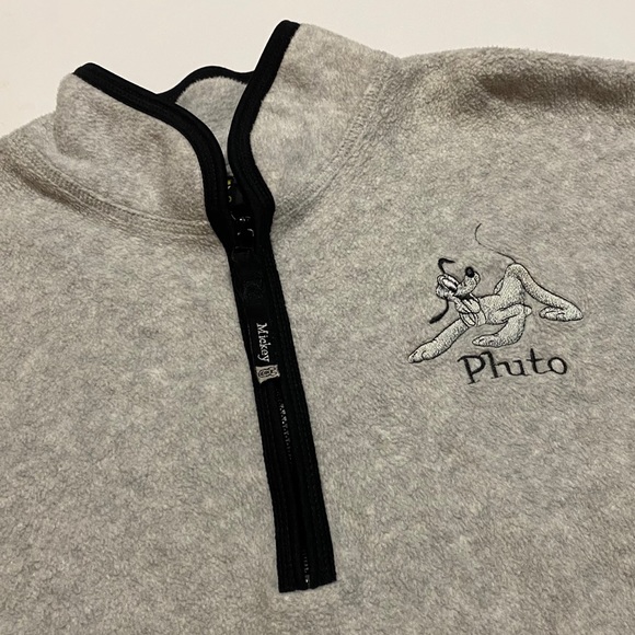 Disney | Jackets & Coats | Vintage 9s Disney Pluto Fleece Pullover ...